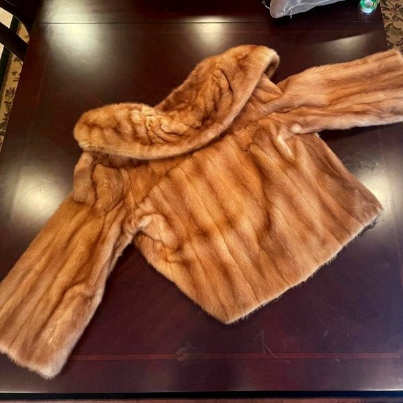 Jackets & Coats | Fur Honey Blonde Mink Needs Tlc Or A Creative Fashion ...